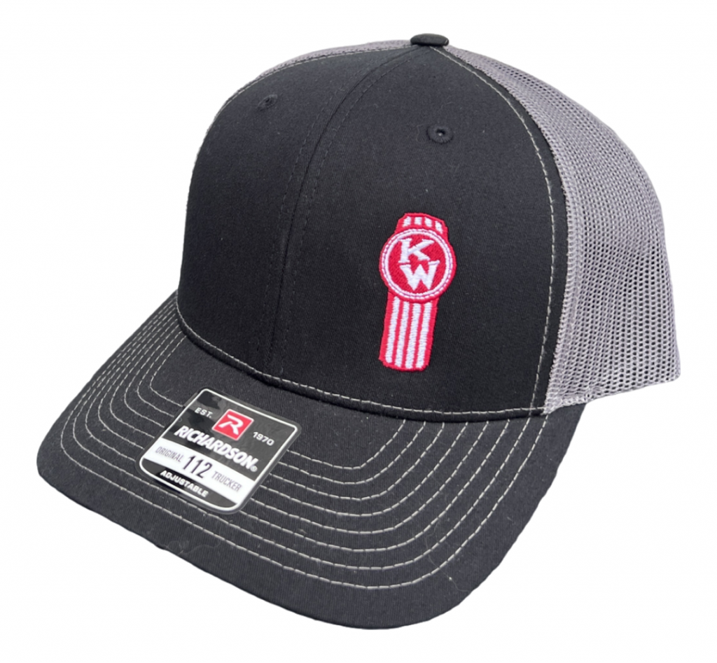 Kenworth Trucker Hat Black Grey Red Logo Bad Gear