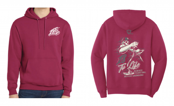 18 TO LIFE Hoodie Sweatshirt -grey/white logo - BAD Gear